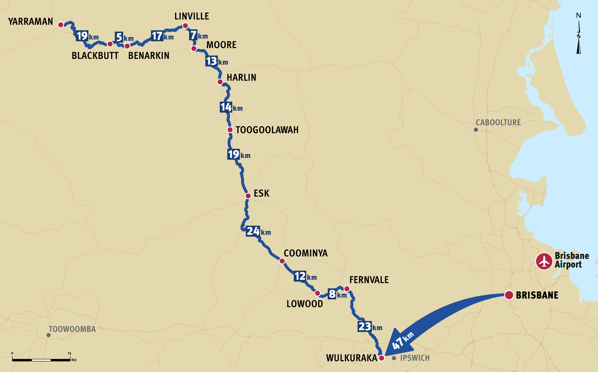 Trail map (Brisbane Valley Rail Trail)