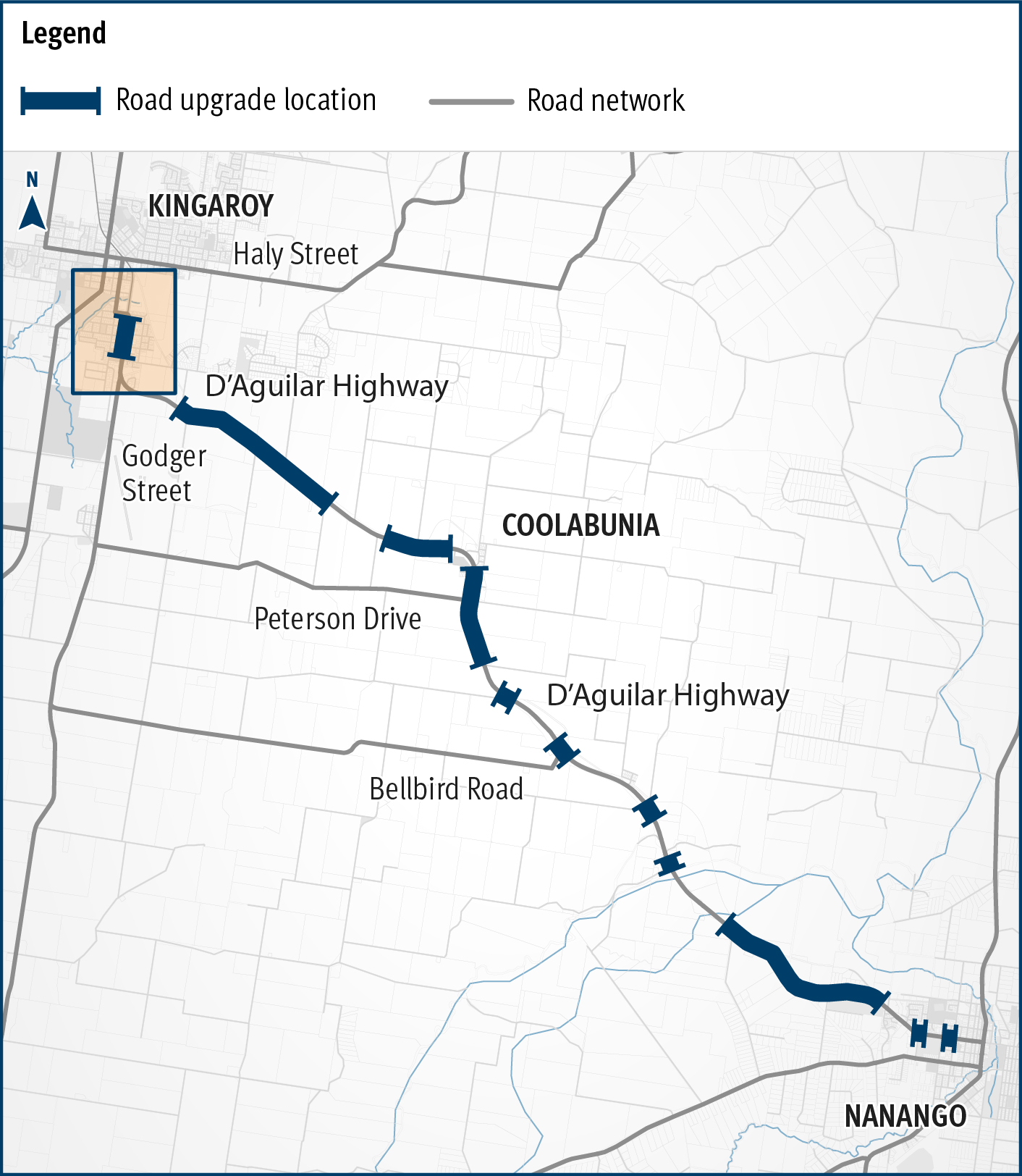 D'Aguilar Highway (Yarraman – Kingaroy), various locations, improve ...