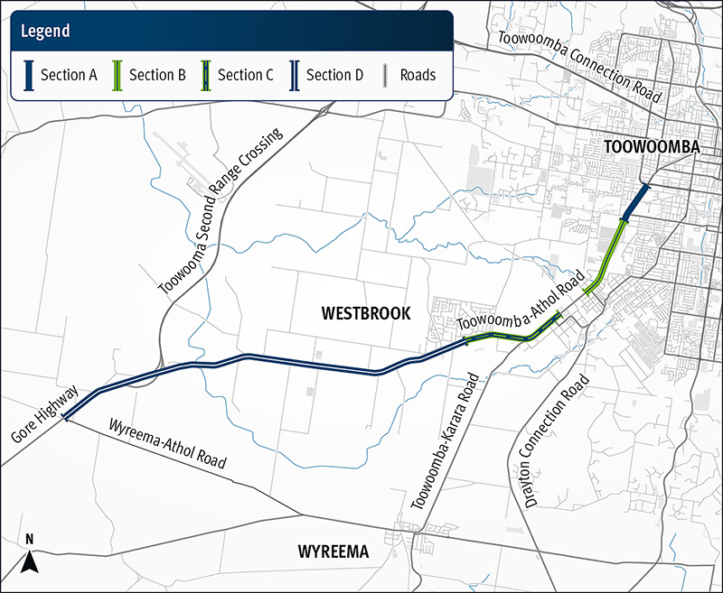 Gore Highway (Toowoomba – Millmerran) and Toowoomba–Athol Road, improve ...