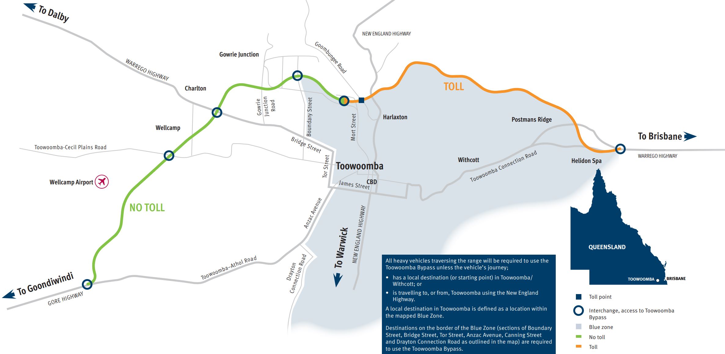 Toowoomba Bypass heavy vehicle information (Department of Transport and ...