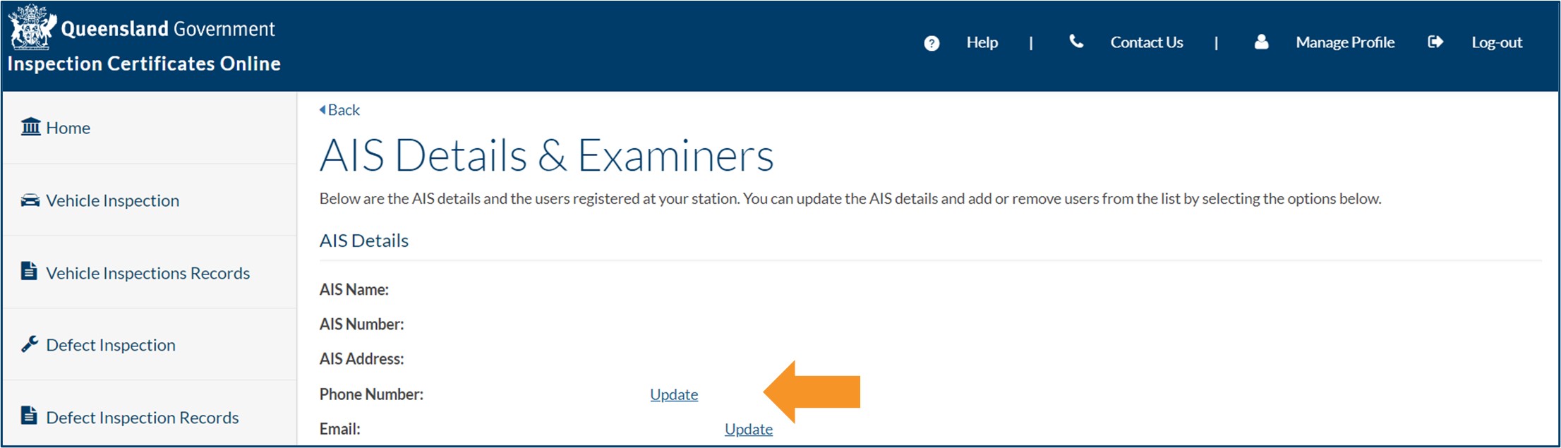 Managing your AIS details (Department of Transport and Main Roads)