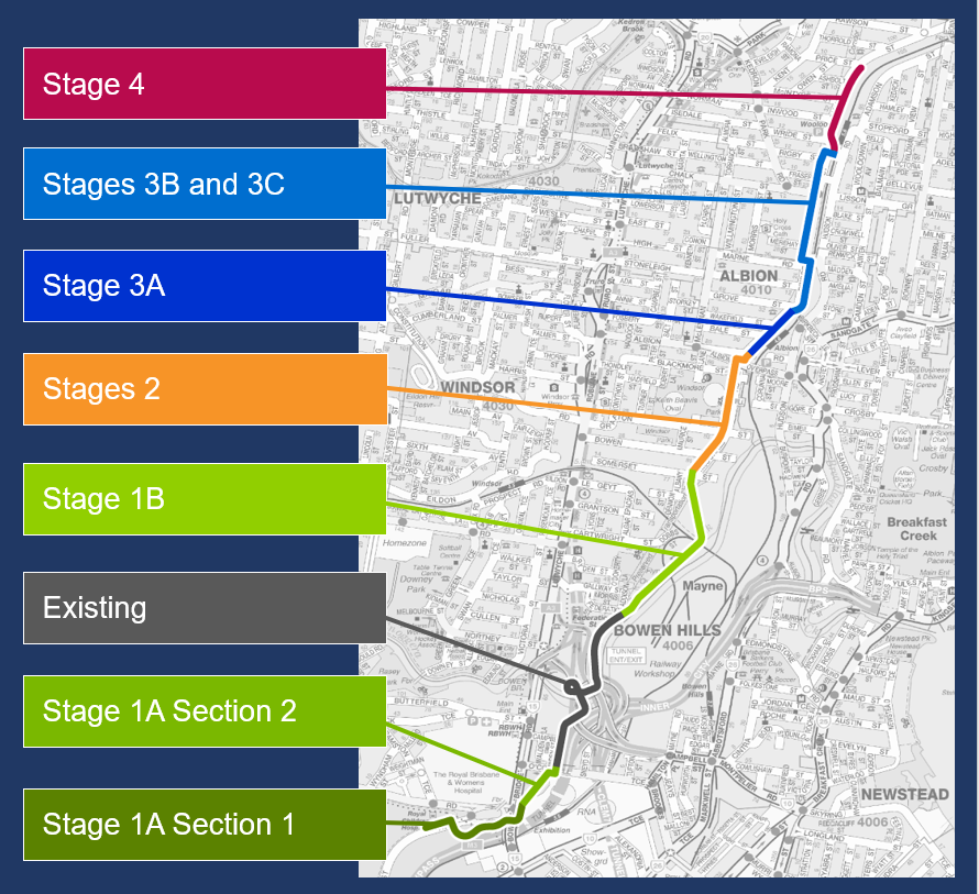 North Brisbane Bikeway—Stages 1 to 4 (Department of Transport and Main ...