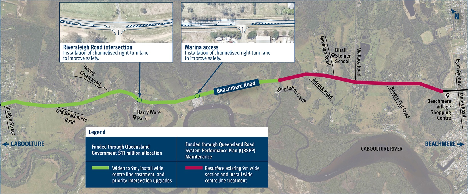 Caboolture Beachmere Road improve safety and planning | Department of ...