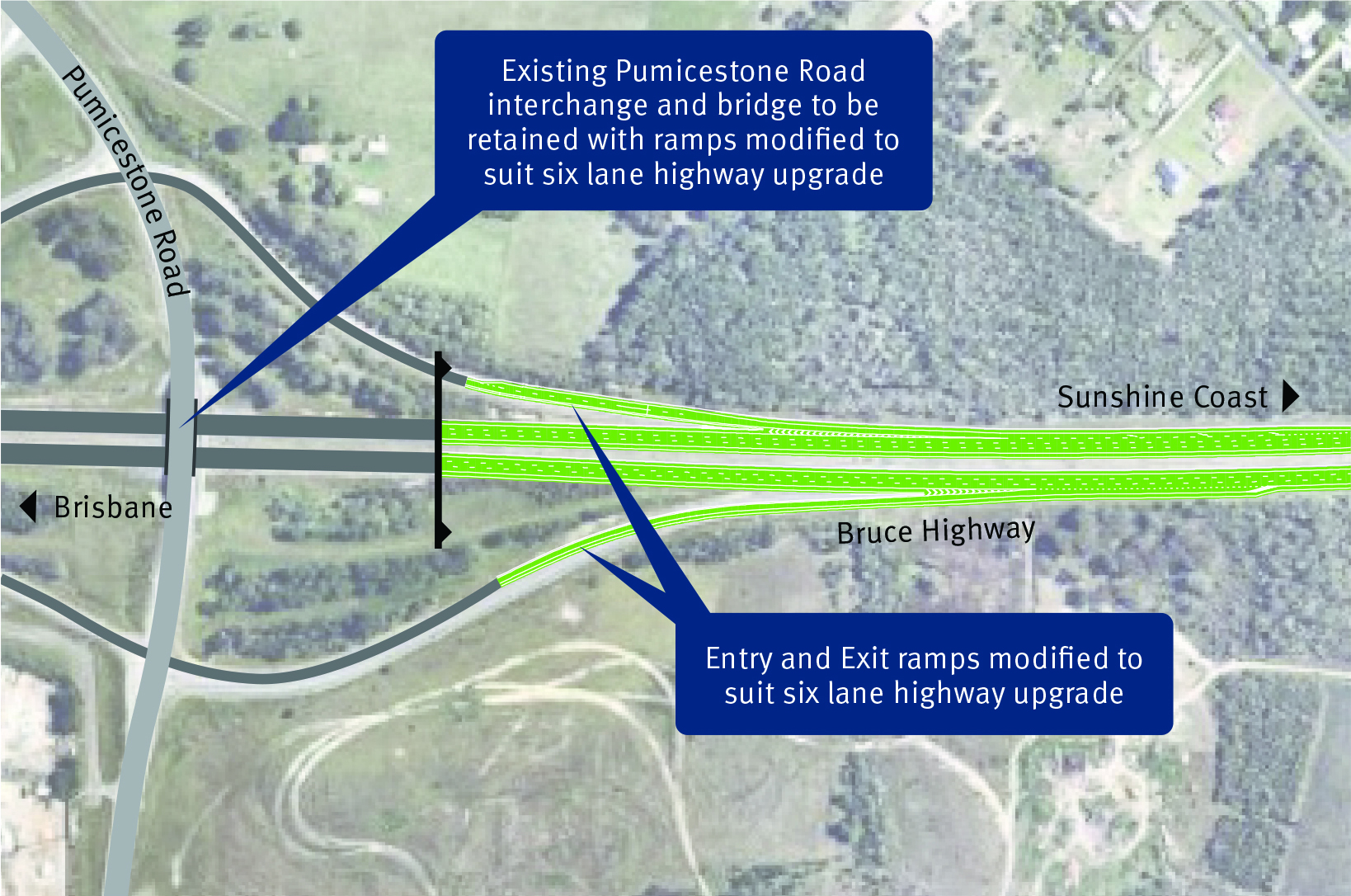 Bruce Highway (Brisbane - Gympie), Caboolture - Bribie Island Road to ...