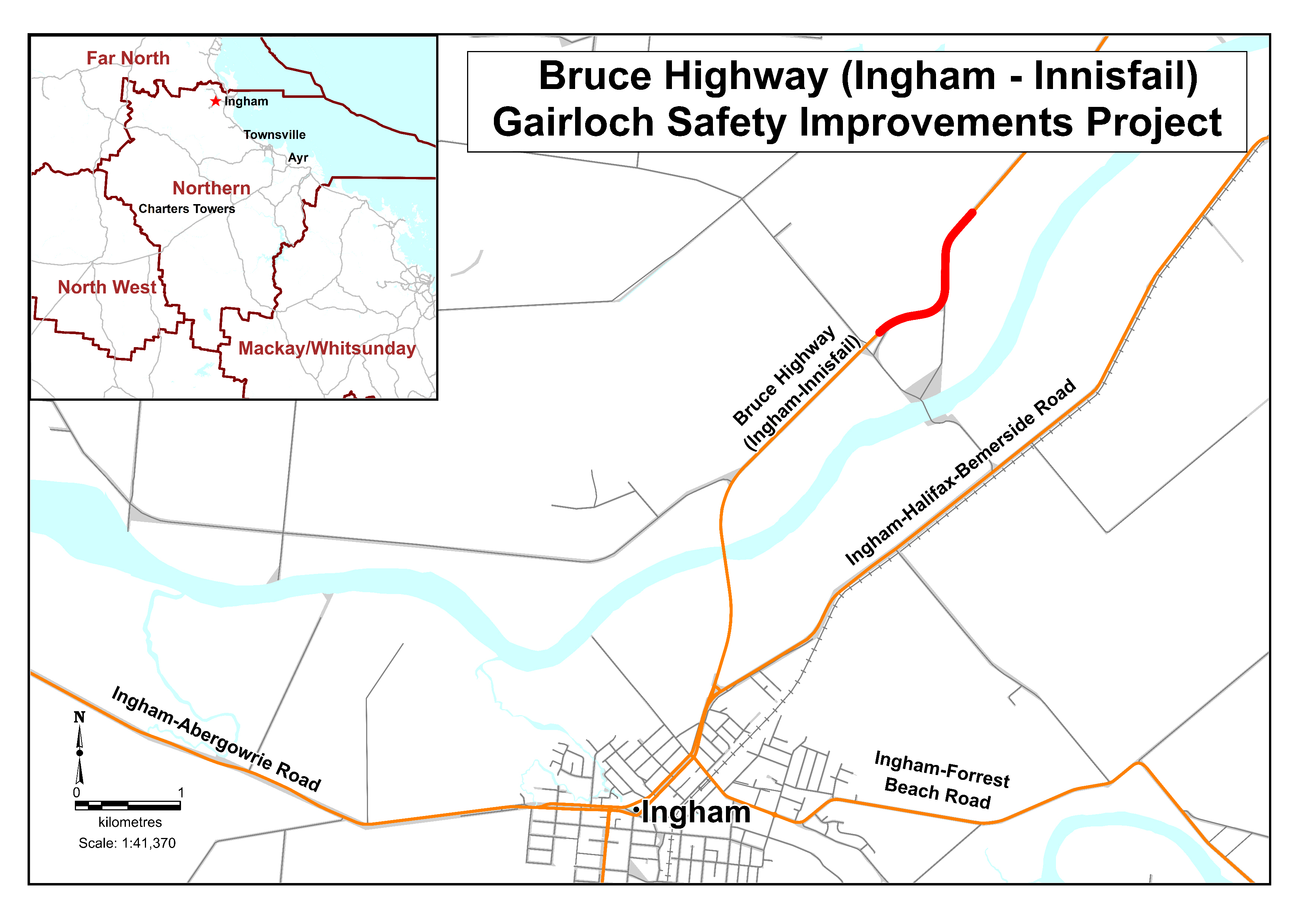 Bruce Highway Ingham Innisfail Gairloch safety improvements ...
