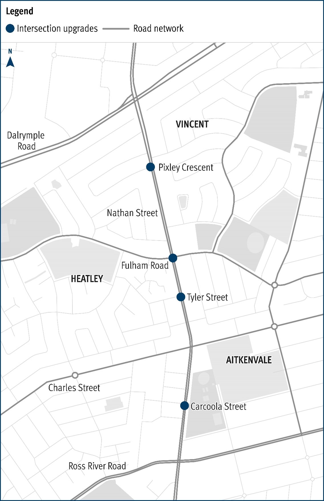 Douglas Garbutt Road (Townsville), various locations (Stage 1), improve ...