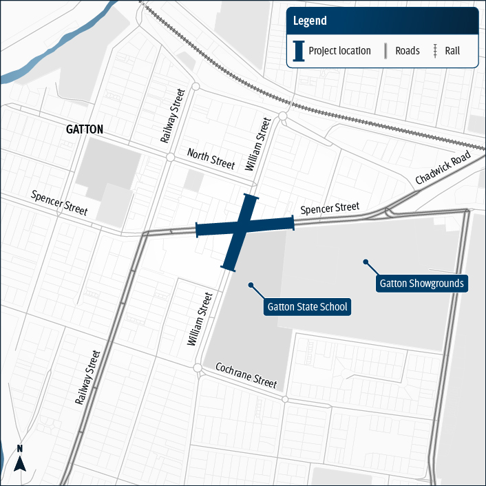 Gatton Helidon Road Spencer Street and William Street intersection ...