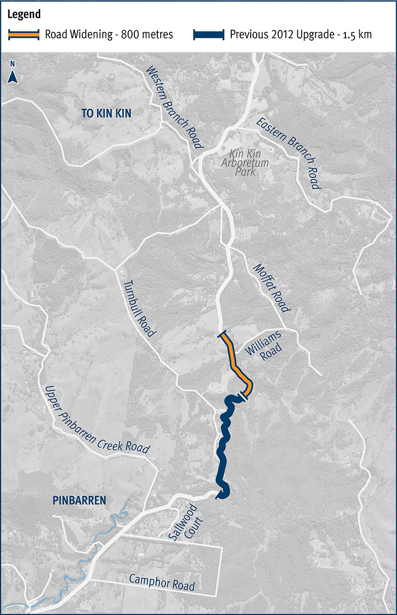 Kin Kin Road - widening upgrade at Kin Kin range | Department of ...