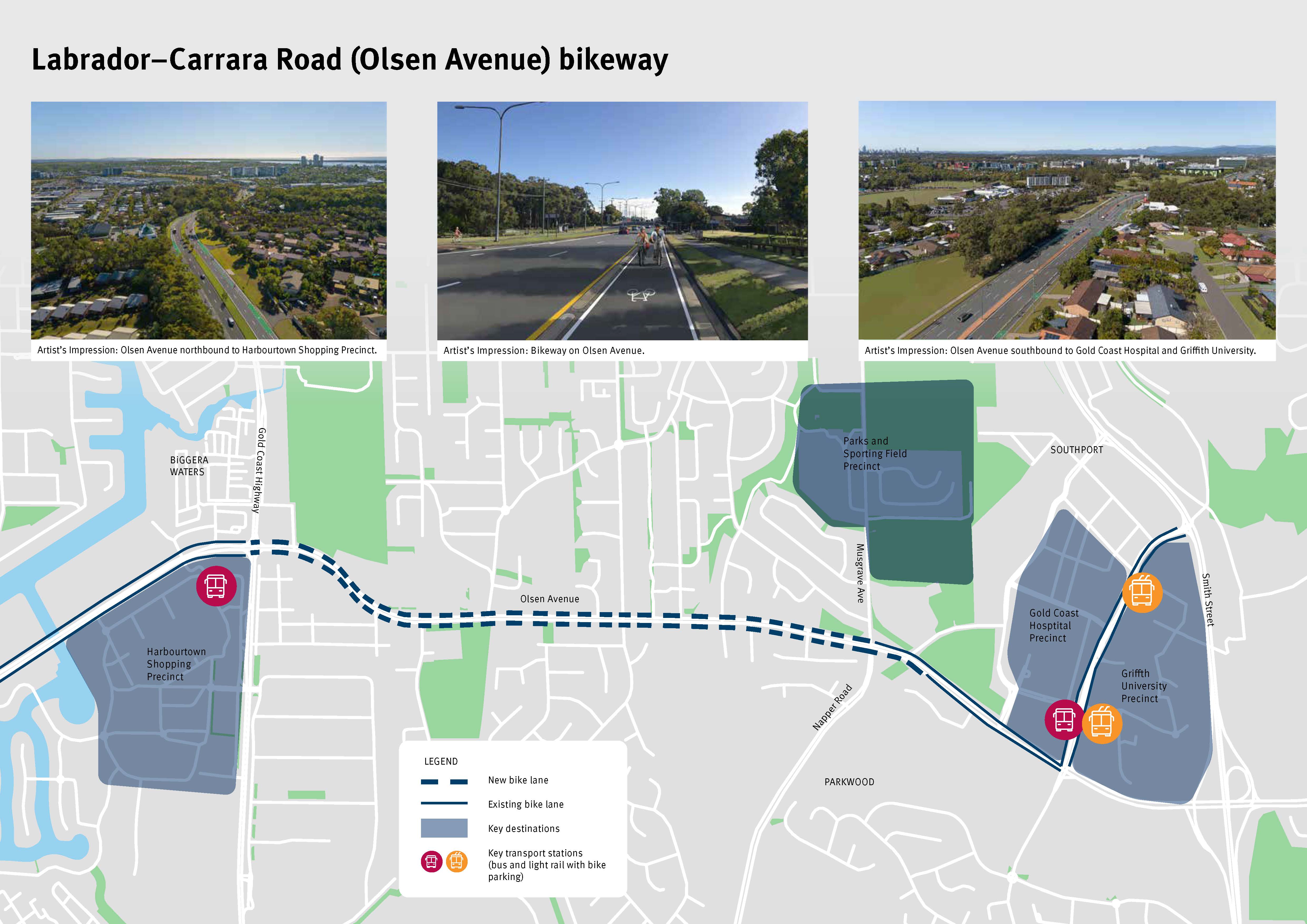 Labrador – Carrara Road, Gold Coast Highway to Napper Road, construct ...