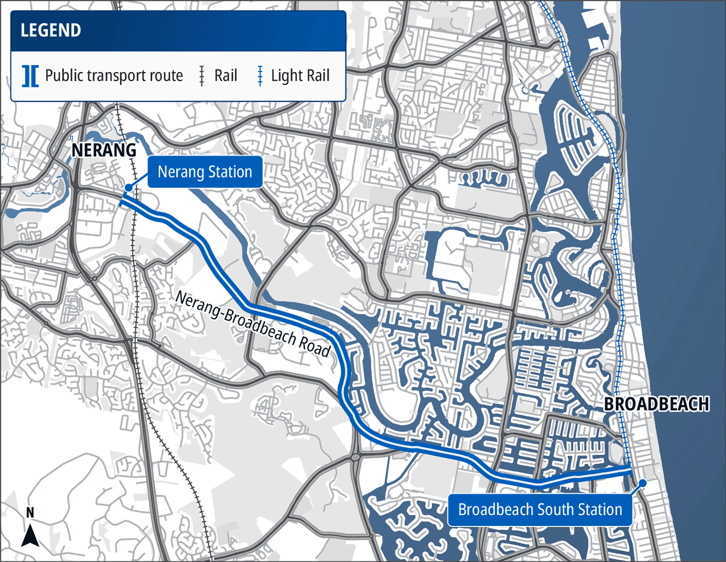 Nerang to Broadbeach Public Transport Route | Department of Transport ...