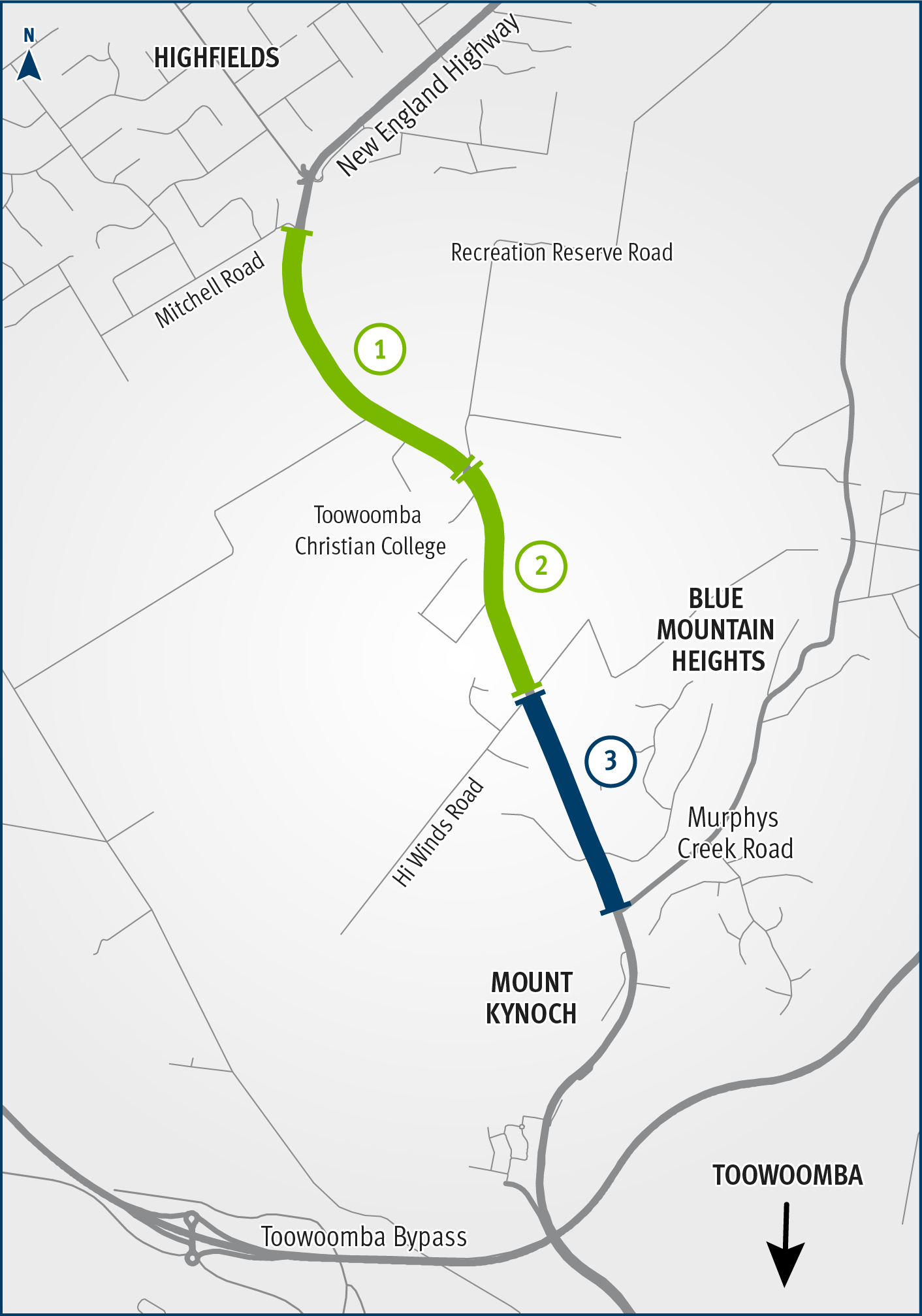 New England Highway Bikeway, Highfields to Toowoomba CBD (Stages 1,2 ...