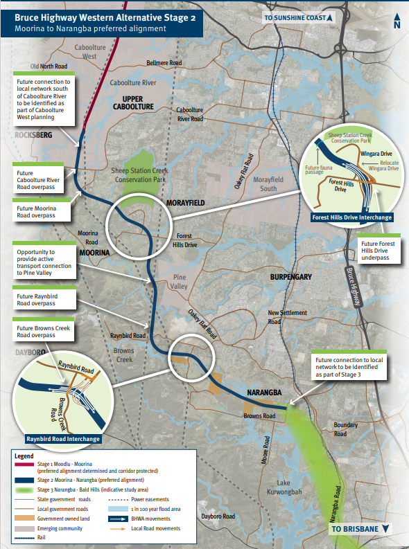North Brisbane Bruce Highway Western Alternative, planning | Department ...