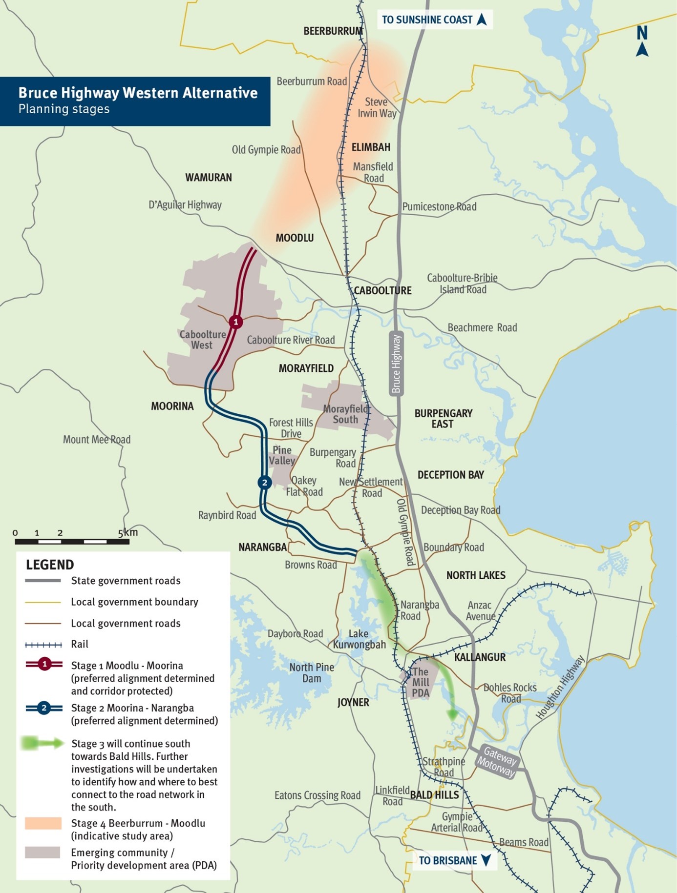 North Brisbane Bruce Highway Western Alternative, planning | Department ...