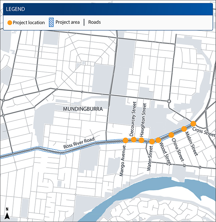 Ross River Road, Mabin Street to Rolfe Street, improve safety ...