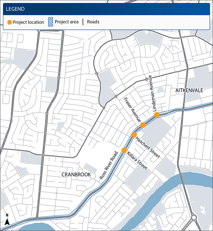Ross River Road, Mabin Street to Rolfe Street, improve safety ...