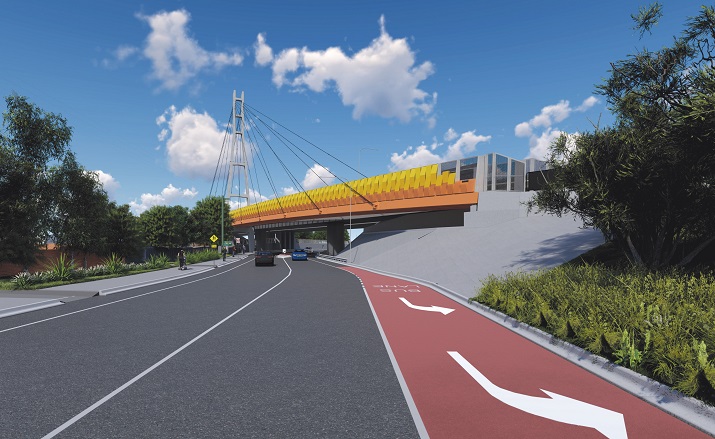 Veloway 1 (V1) Cycleway, Birdwood Road cycle bridge and approaches ...